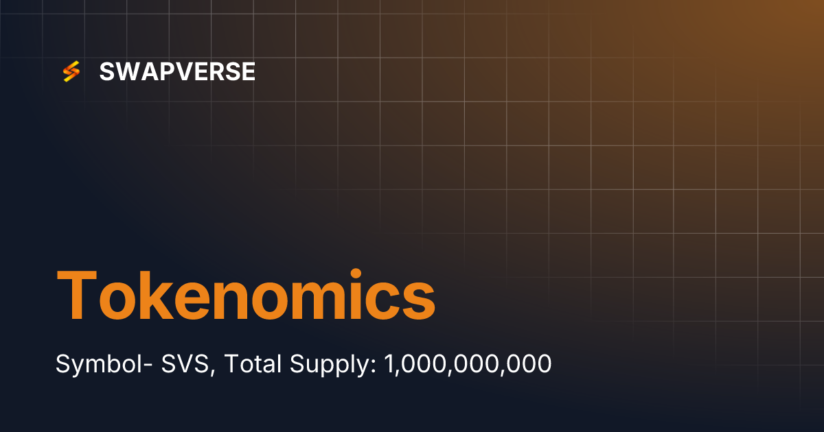 Tokenomics | SWAPVERSE